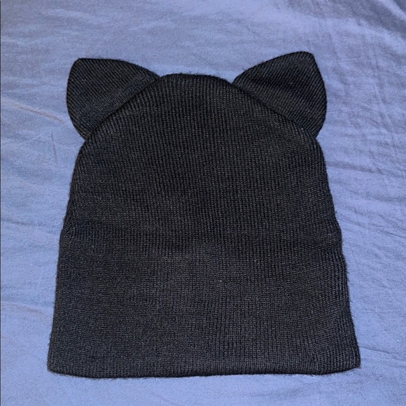 Zara | Accessories | Zara Black Cat Ear Beanie | Poshmark